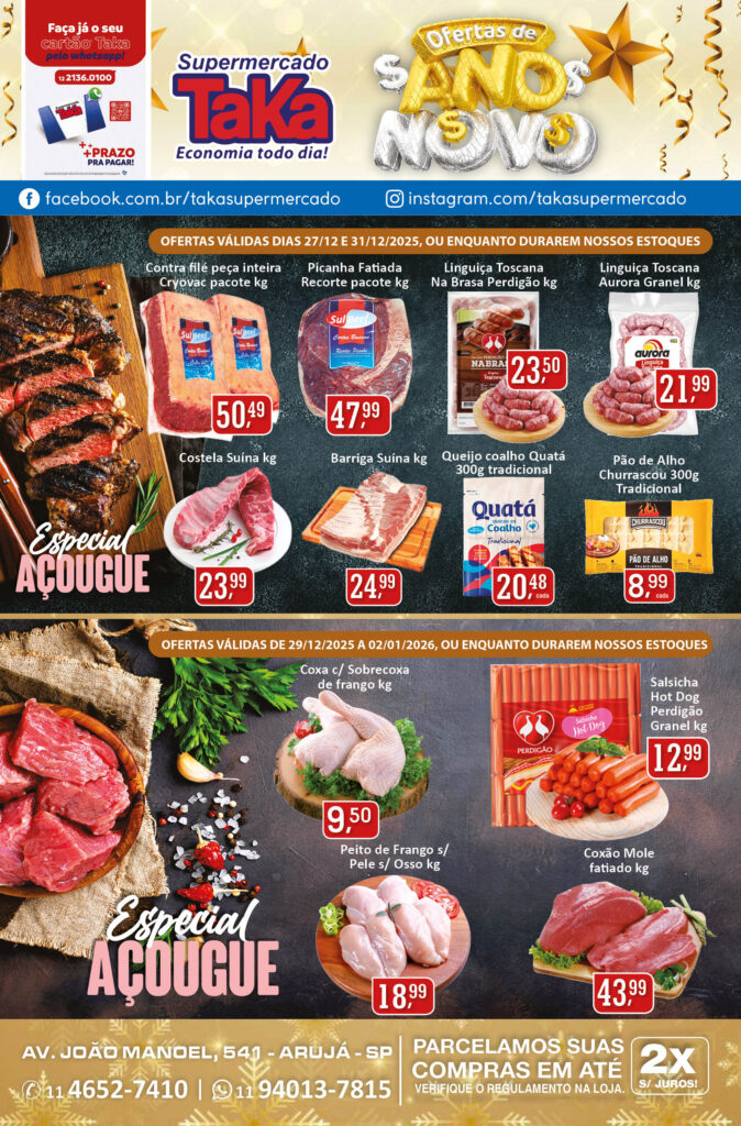 Ofertas Taka – 27/12/2025 a 02/01/2026 – Taka Supermecado