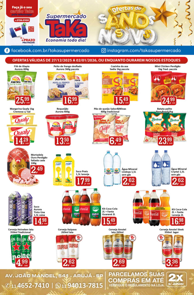 Ofertas Taka – 27/12/2025 a 02/01/2026 – Taka Supermecado