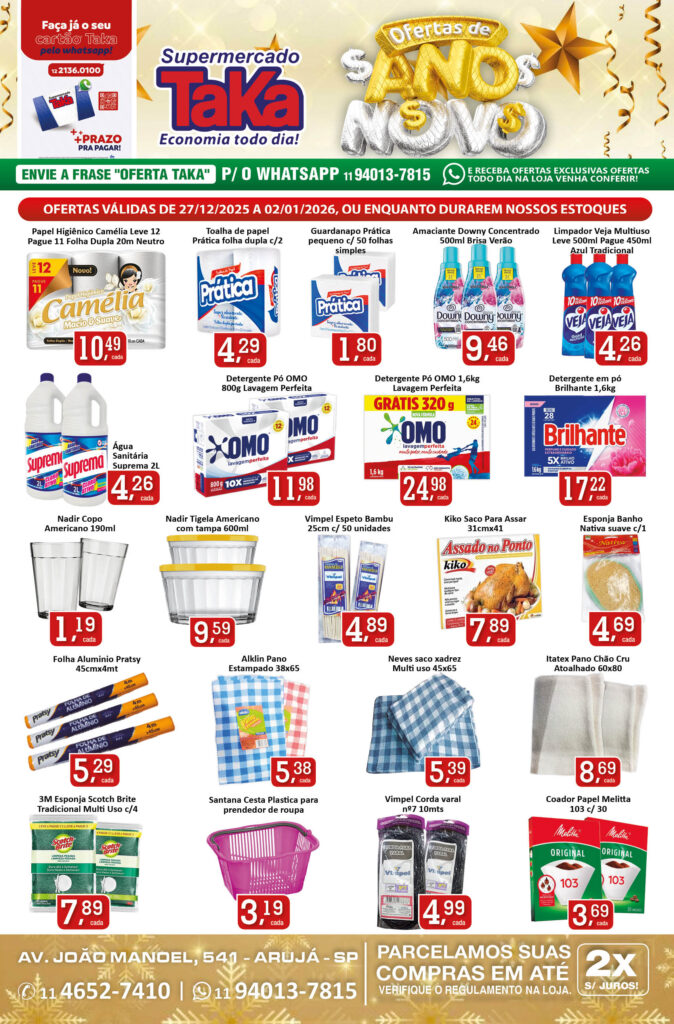 Ofertas Taka – 27/12/2025 a 02/01/2026 – Taka Supermecado